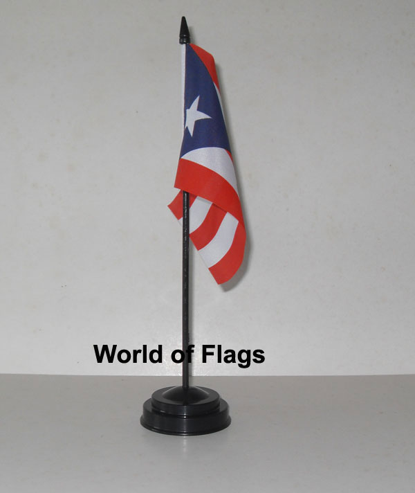 Puerto Rico Table Flag | Buy Puerto Rican Desk Flags For Sale - The ...