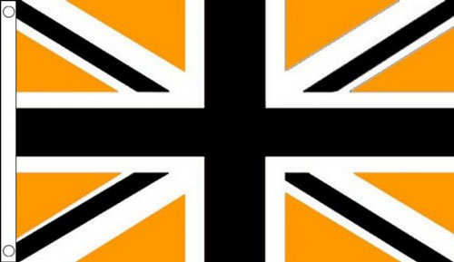 Black and Orange Union Jack Flag | Buy Black and Gold Union Jack Flags ...